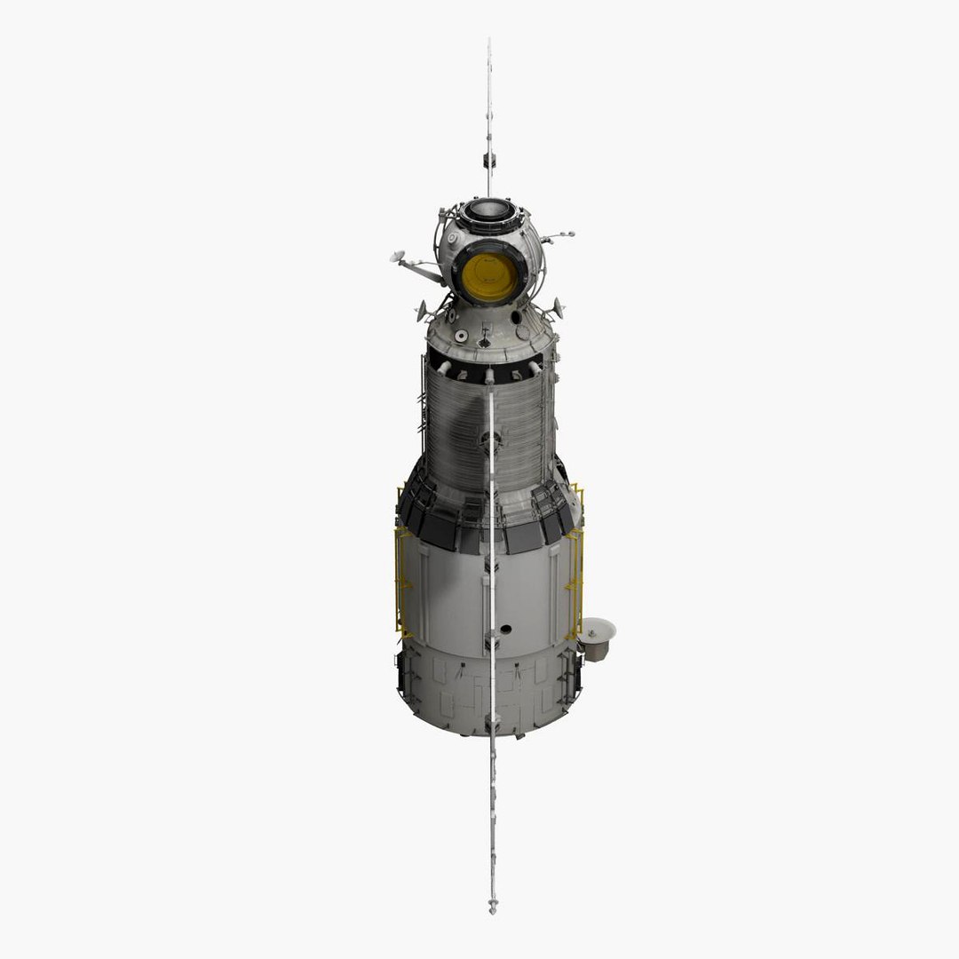 3d model space service module zvezda
