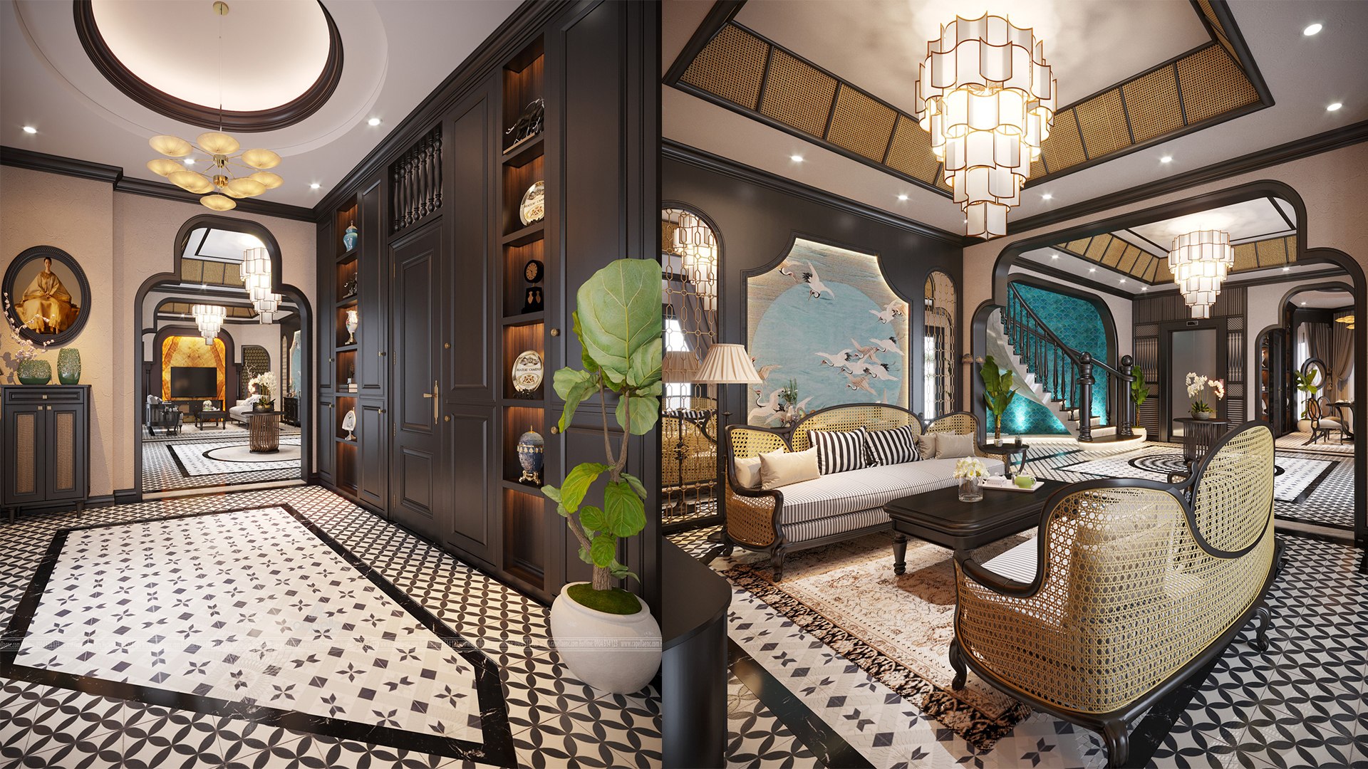 3D Model Indochine House - 3 Floors - Maiholuxury - MAX FBX OBJ SKP DAE ...