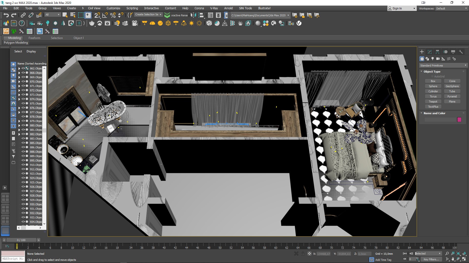 3D Model Indochine House - 3 Floors - Maiholuxury - MAX FBX OBJ SKP DAE ...