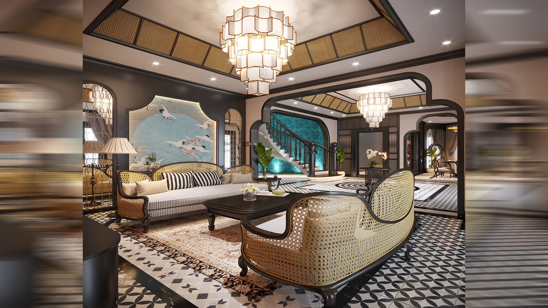 3D Model Indochine House - 3 Floors - Maiholuxury - MAX FBX OBJ SKP DAE ...