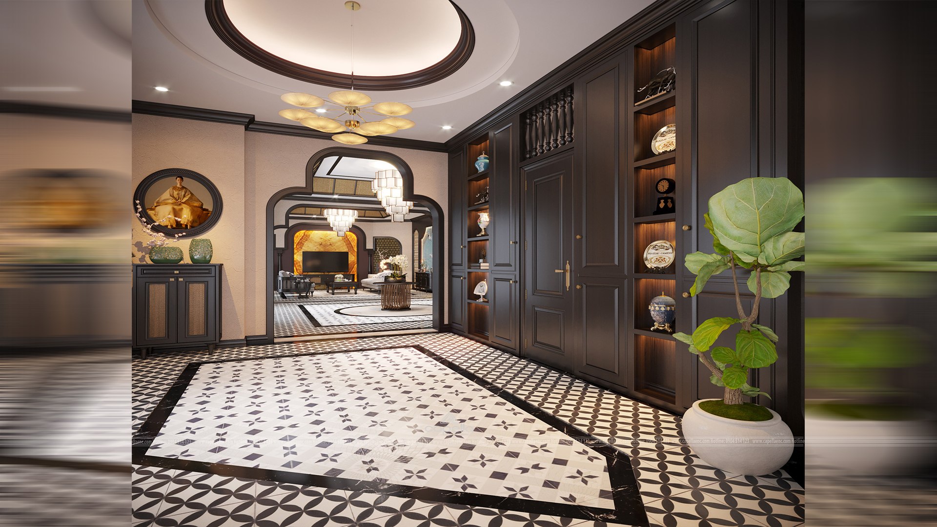 3D Model Indochine House - 3 Floors - Maiholuxury - MAX FBX OBJ SKP DAE ...