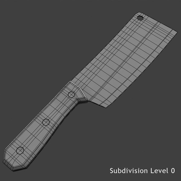 3d model meat cleaver