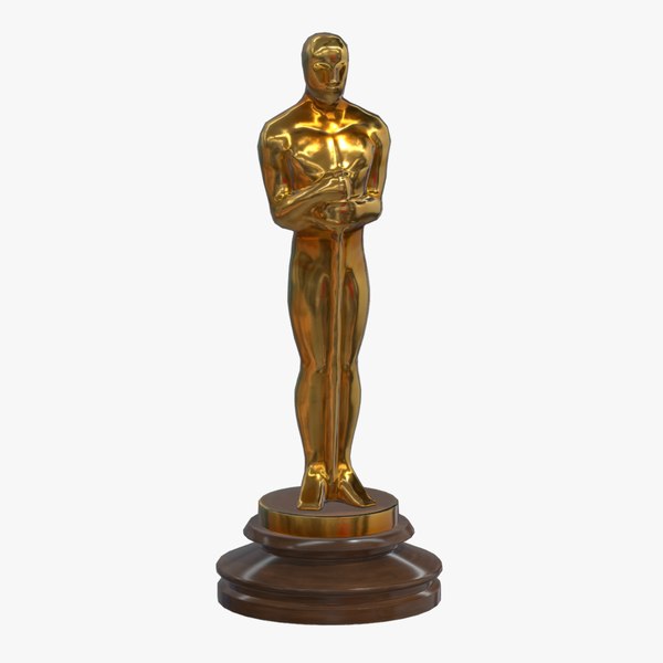 modelo 3d Premio Oscar Low Poly dorado - TurboSquid 2274146