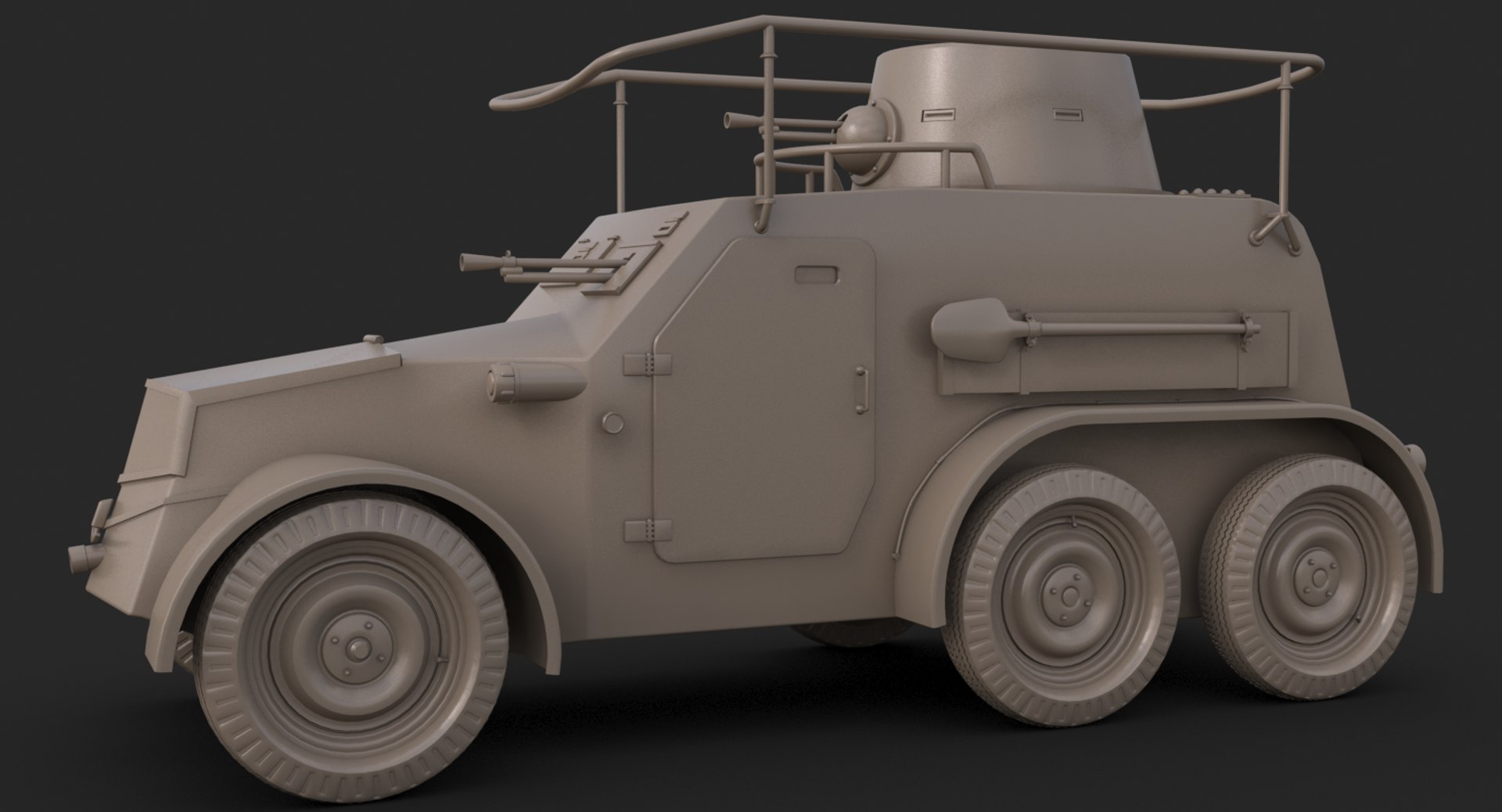 3D oa vz 30 armoured car - TurboSquid 1652706