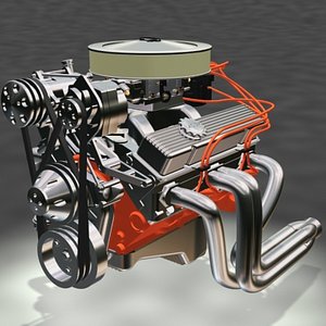 3d model 426 hemi racing engine