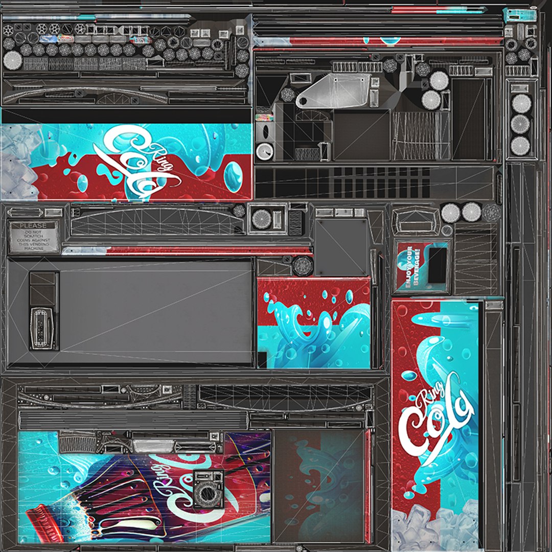 Drinks Vending Machine - PBR Game Ready 3D Model - TurboSquid 2135003