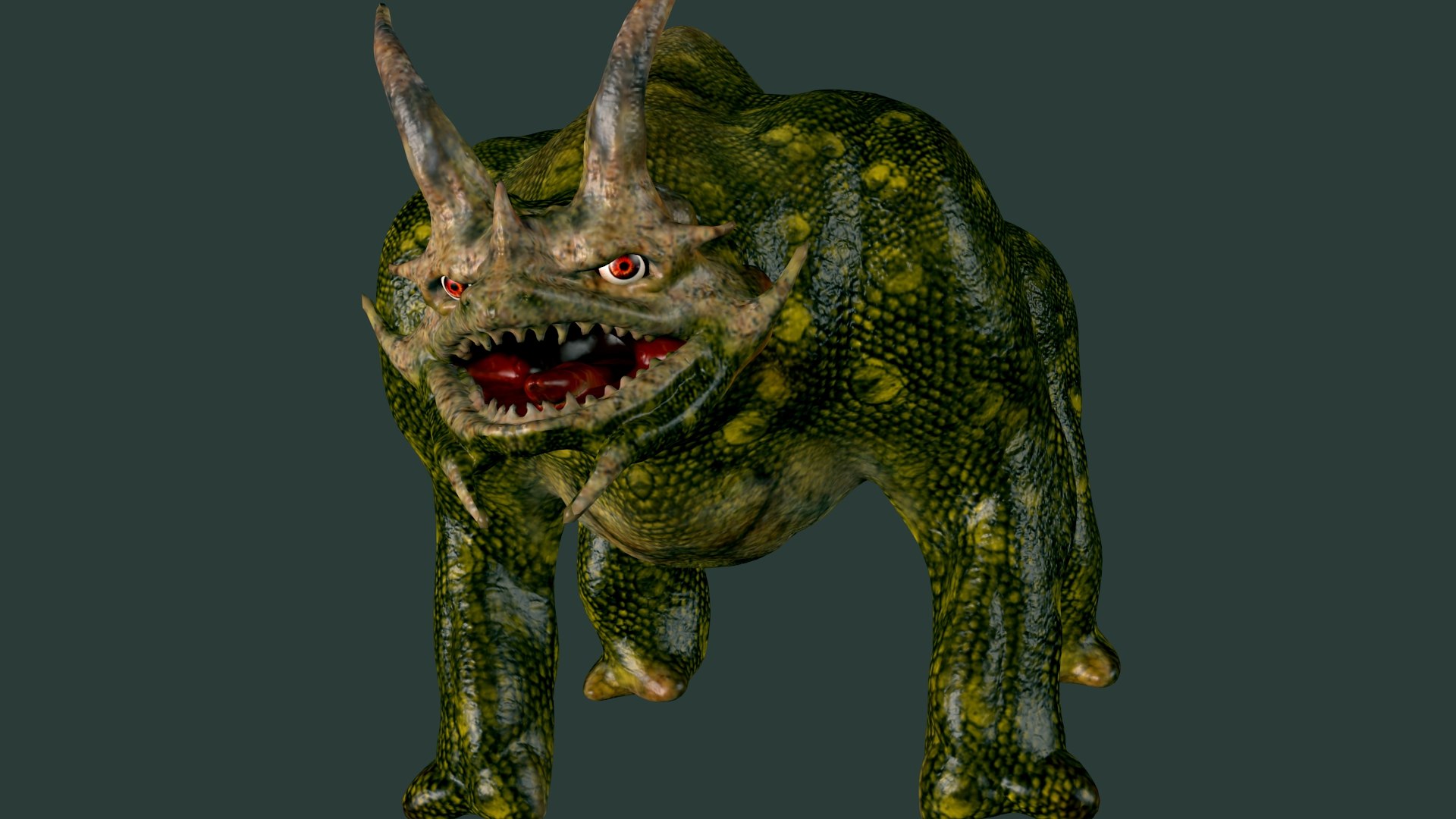 3d Model Horned Monster