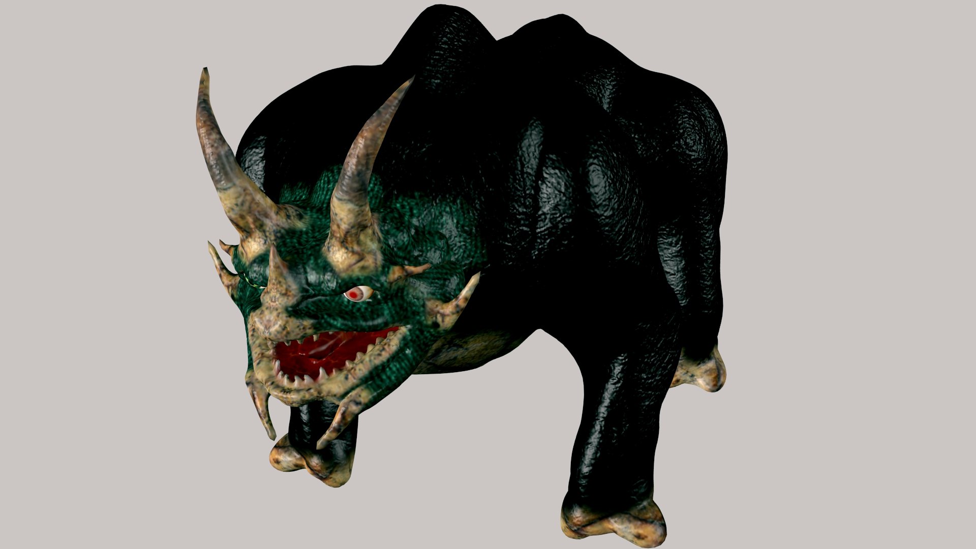 3d Model Horned Monster