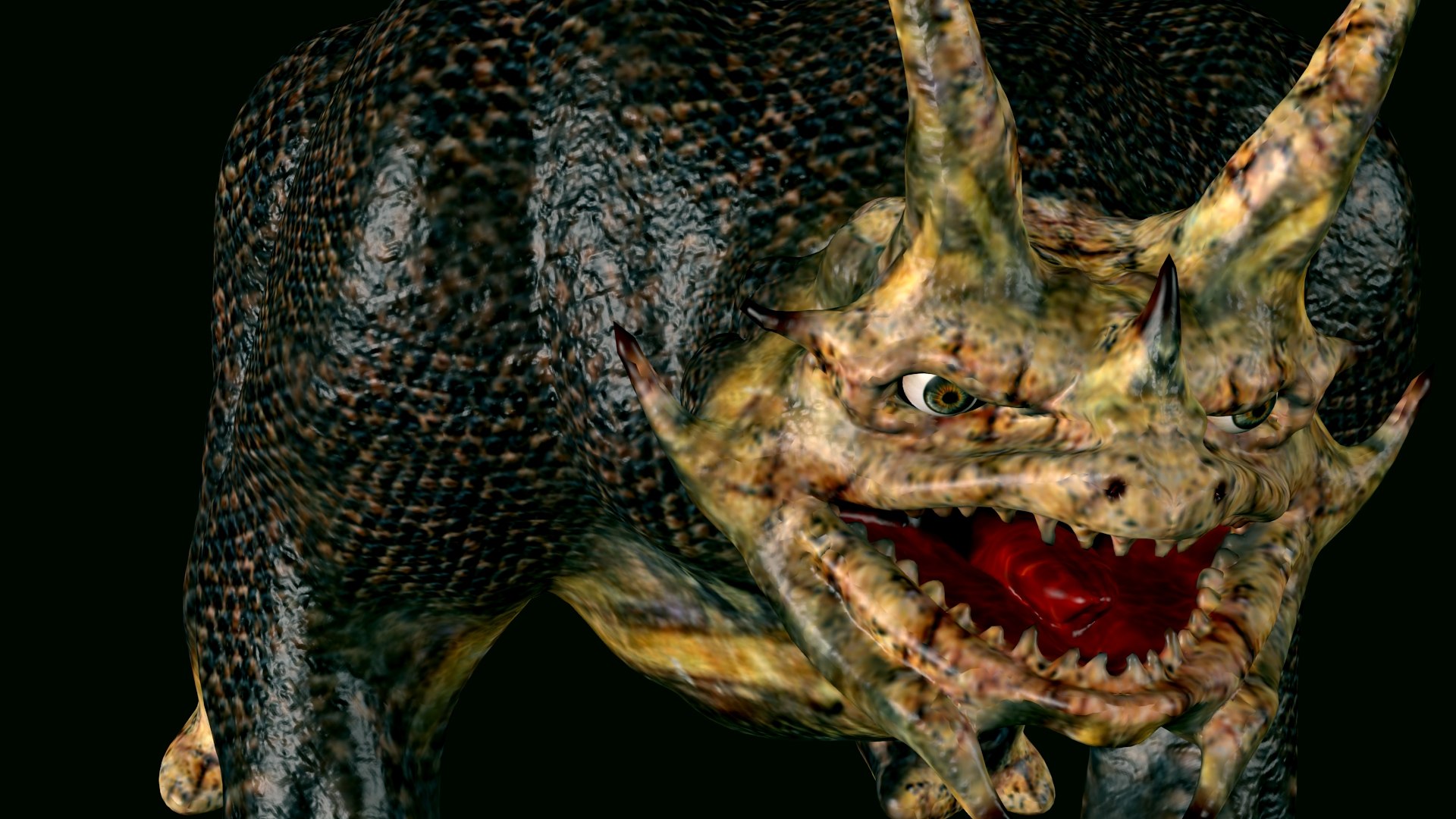 3d Model Horned Monster