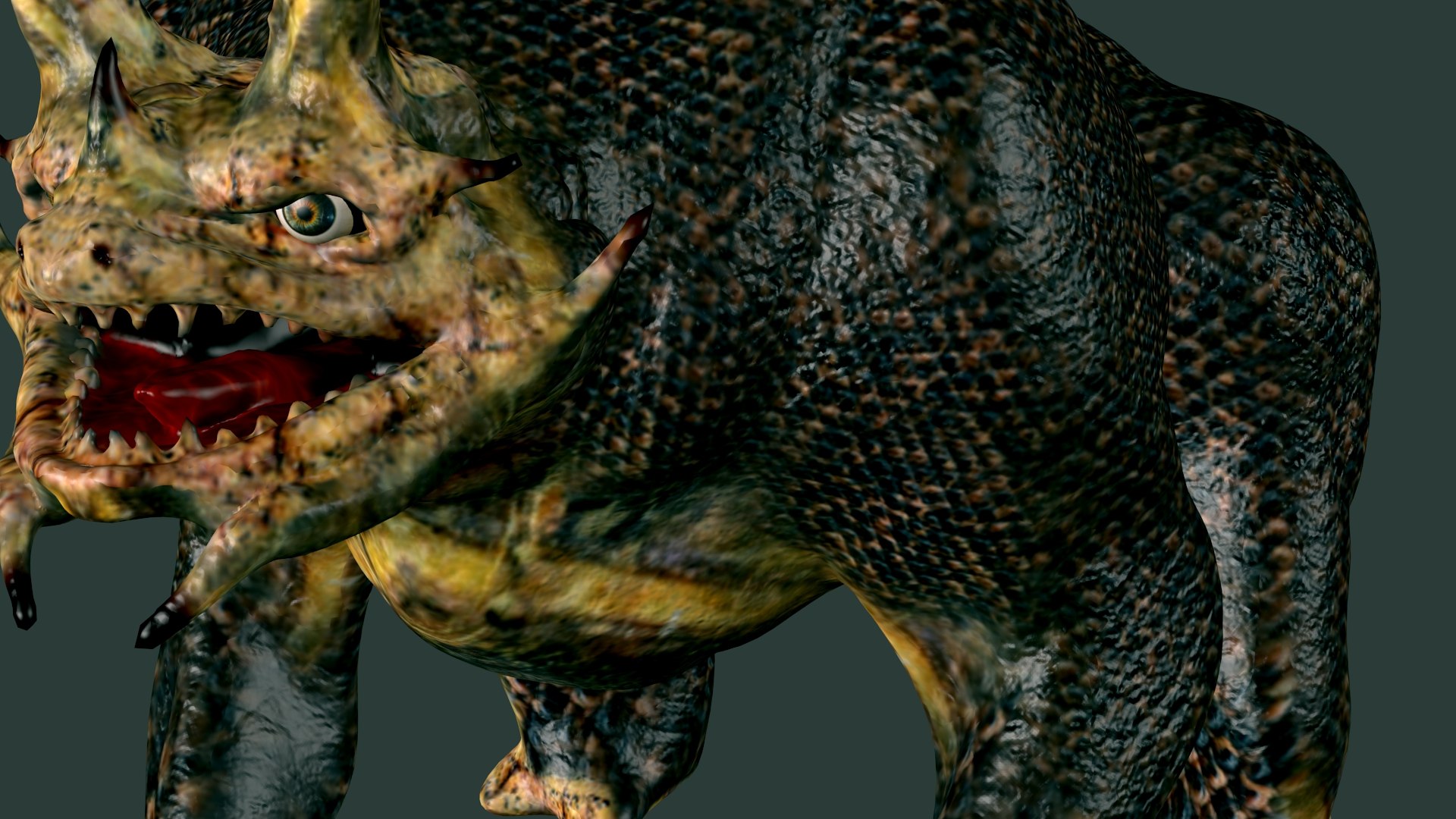 3d Model Horned Monster