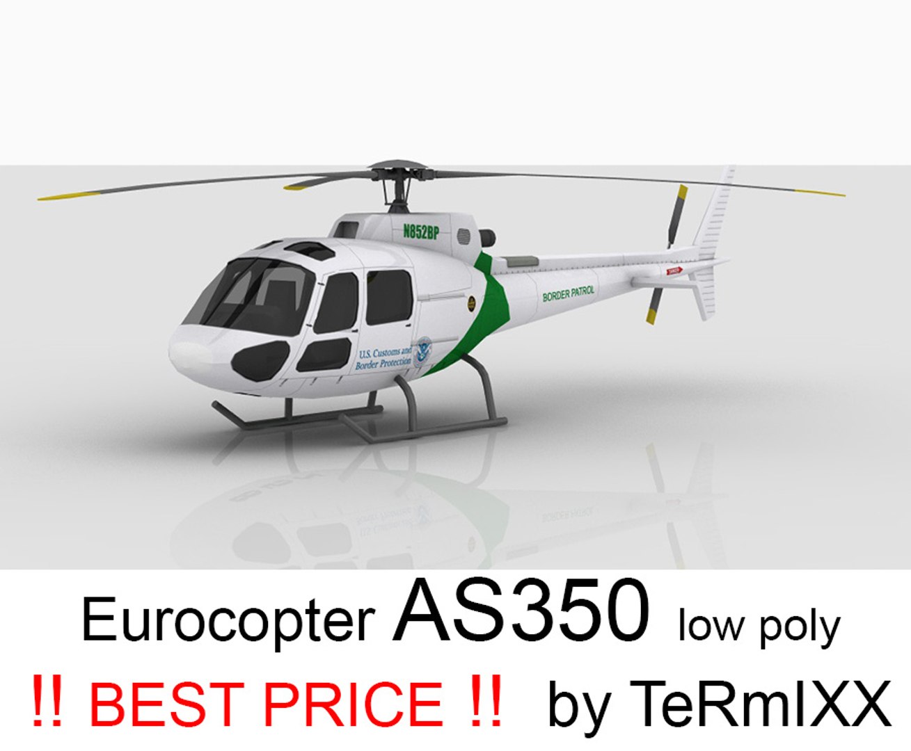 Helicopter Eurocopter As350 3d Max