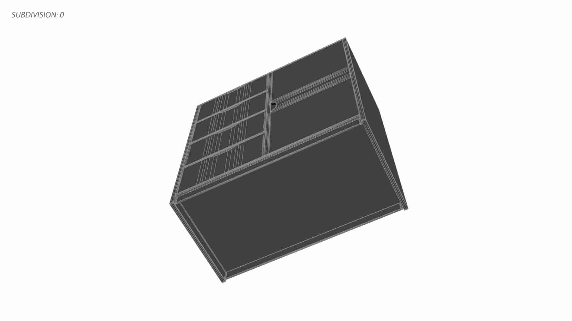 3D Storage Cabinet With 1 Door And 4 Drawers V2 - TurboSquid 2323397