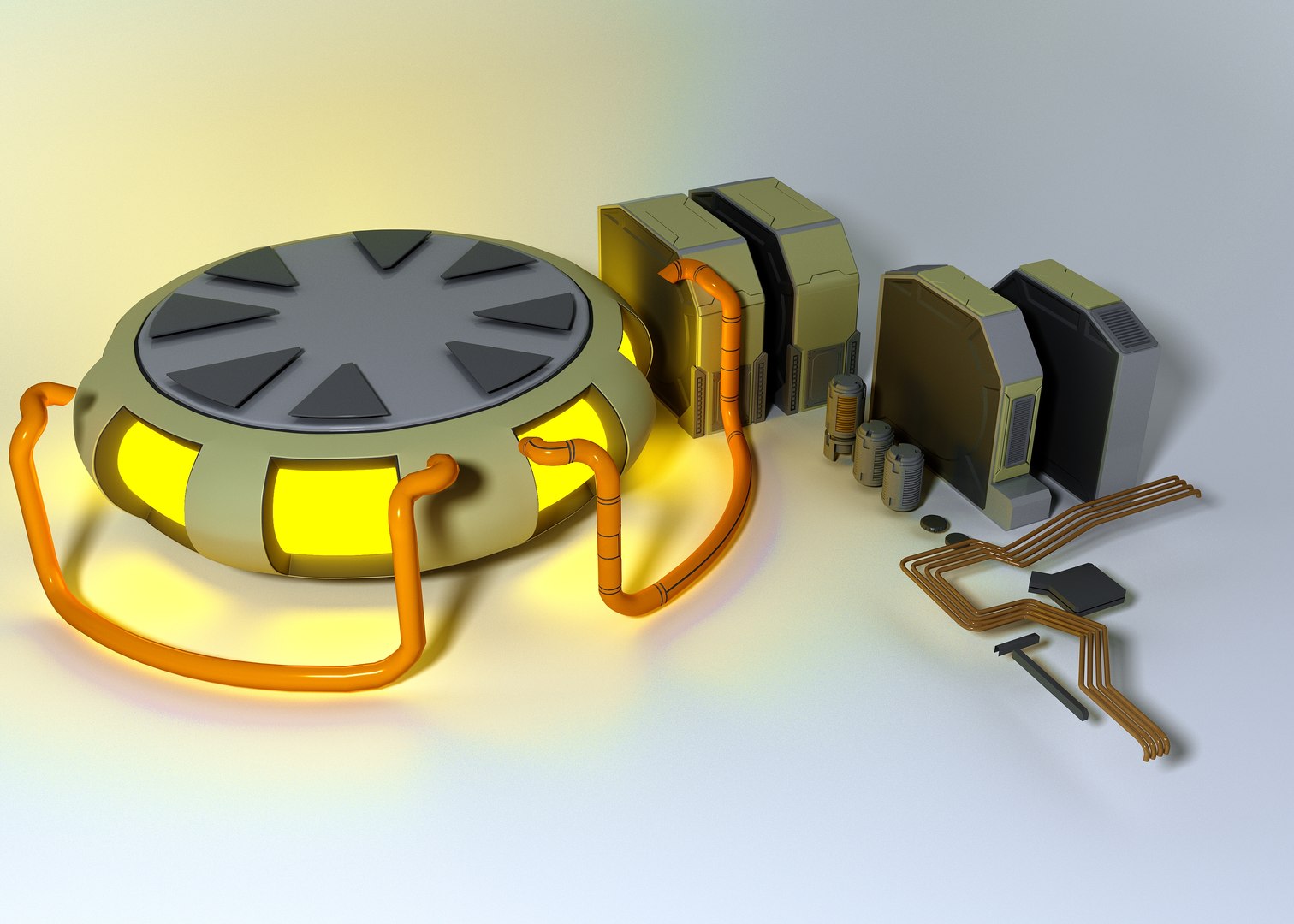 3D Model Sci-fi Thermo Nuclear Reactor - TurboSquid 1315571