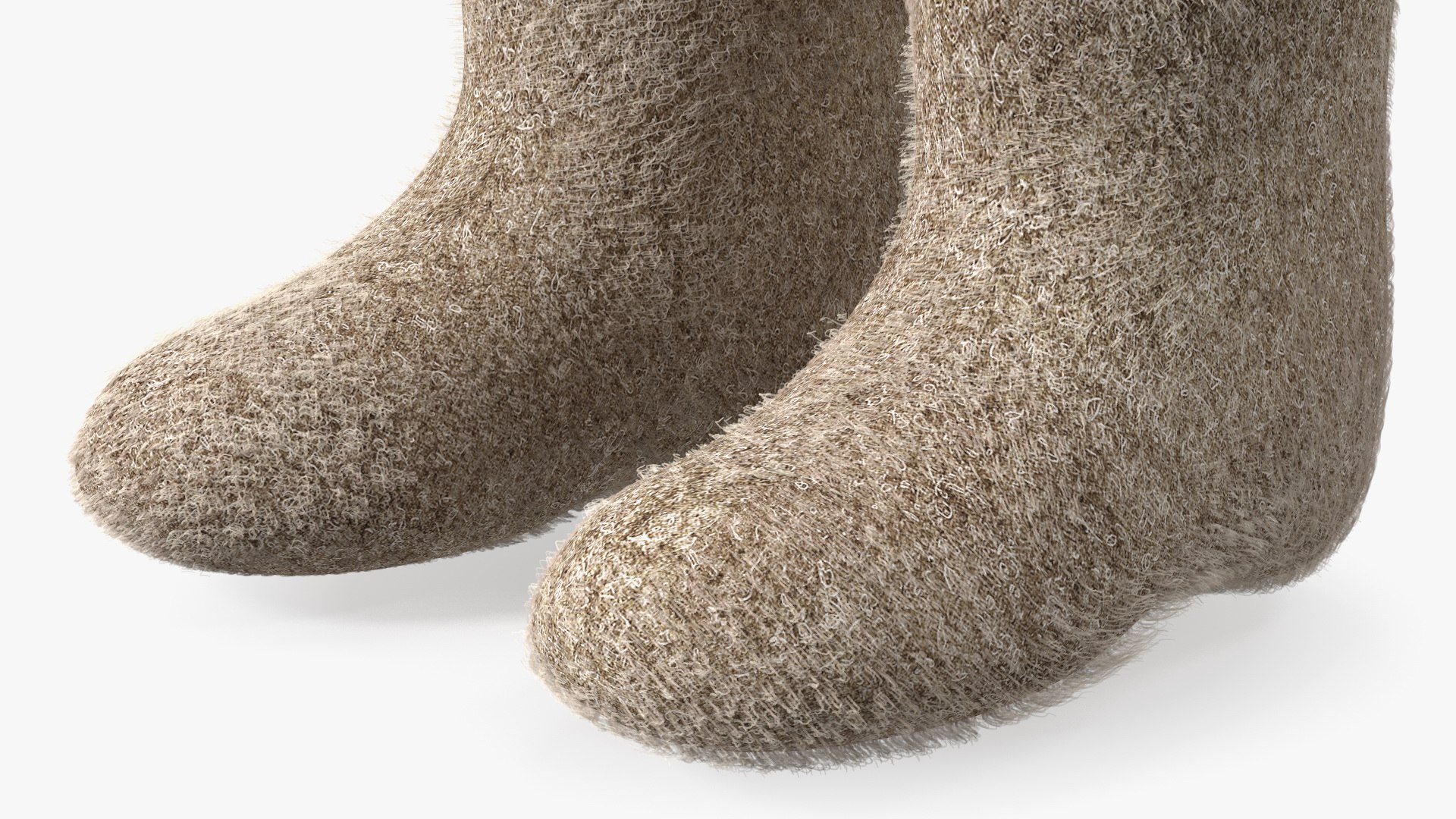Traditional Winter Felt Boots Fur 3D - TurboSquid 1960937