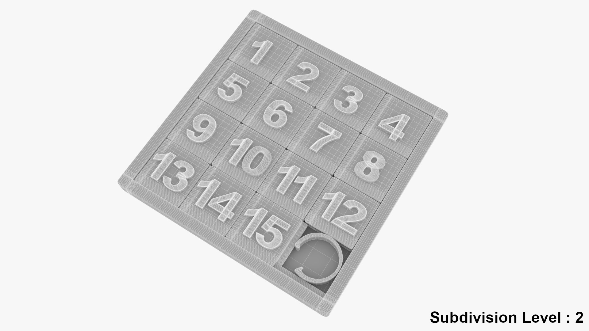 3D Model Number Slide Puzzle Toy - TurboSquid 1508423