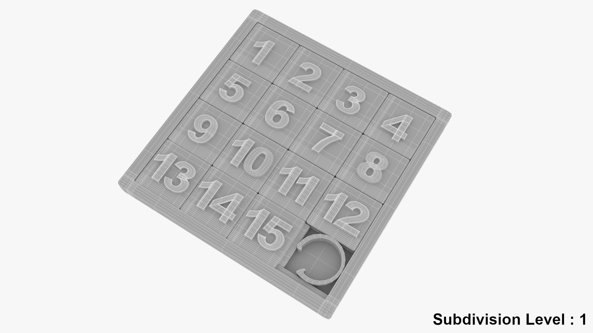 3D Model Number Slide Puzzle Toy - TurboSquid 1508423