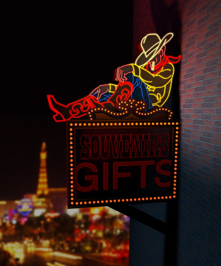 C4d Neon Sign Cowboy