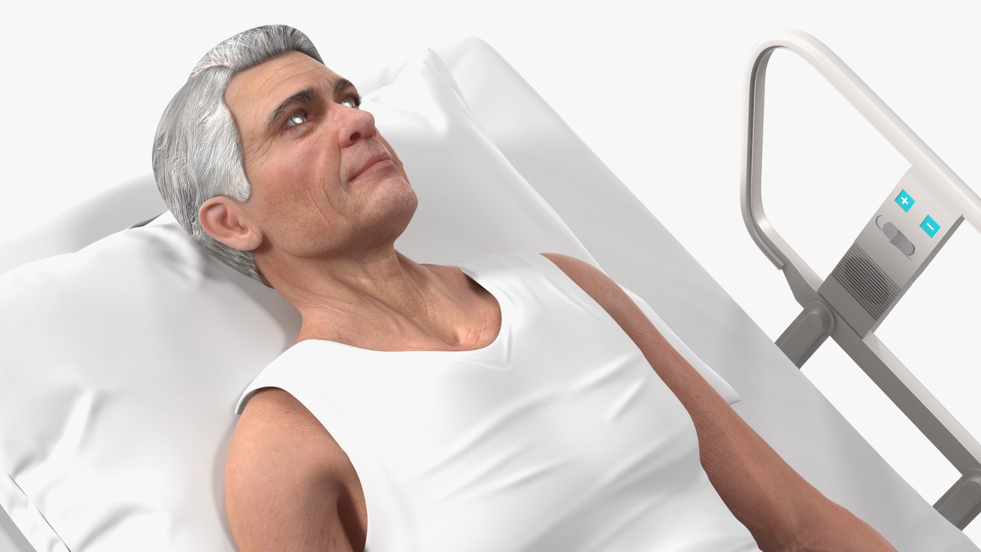 Patient On Hospital Bed 2 And Doctor Rigged For Cinema 4D 3D Model ...