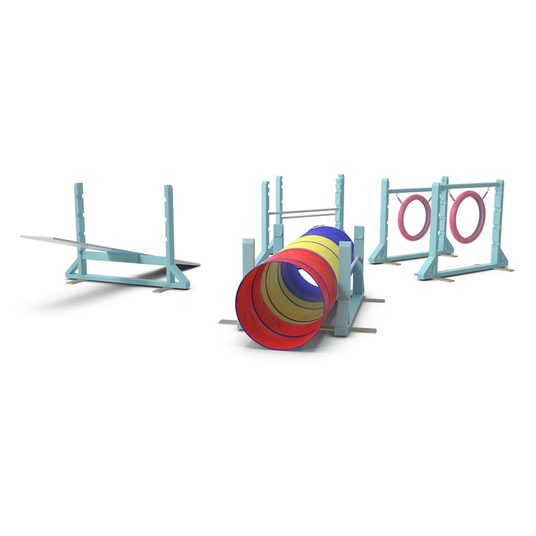 Dog Agility Equipment 3d Model