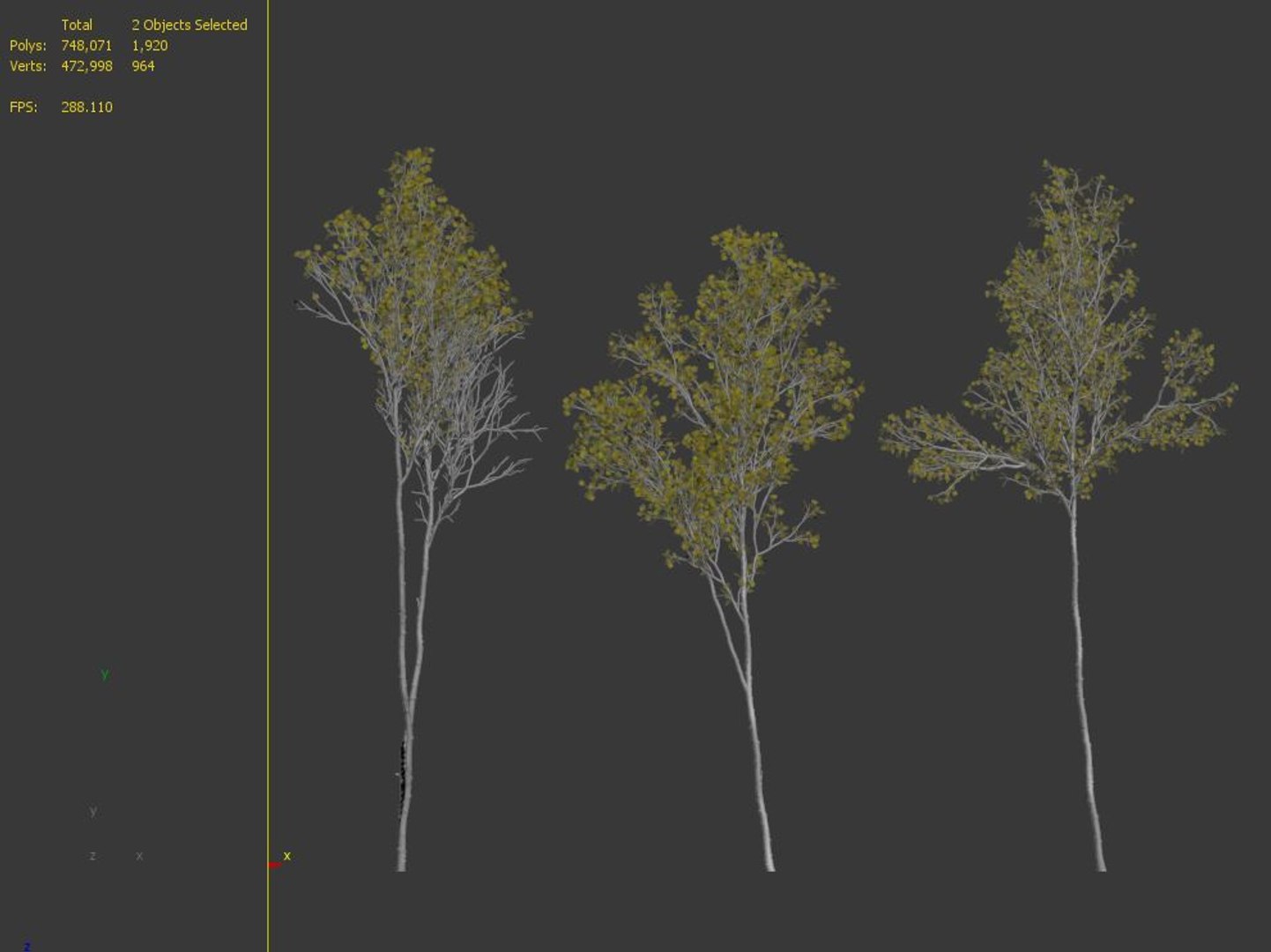 3D Model Aspen Trees Set 03 - TurboSquid 1980718