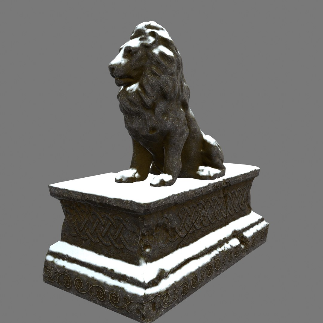 Lion Base 3D Model - TurboSquid 1195645