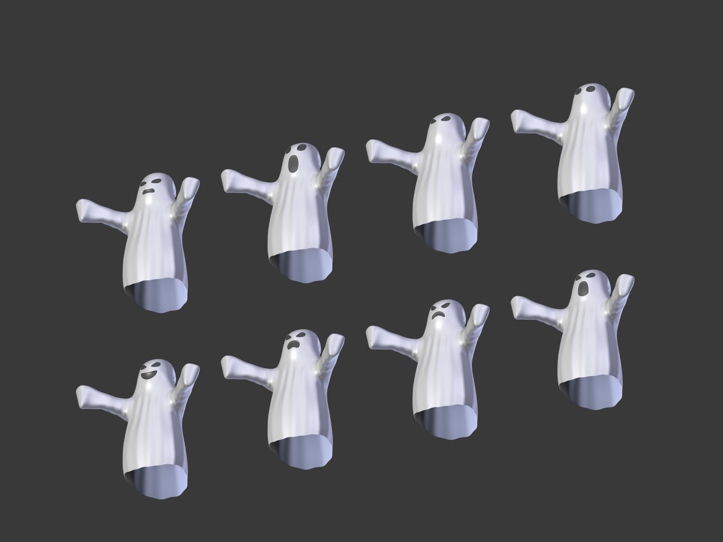 Ghost Cartoon 3D Model - TurboSquid 1650414