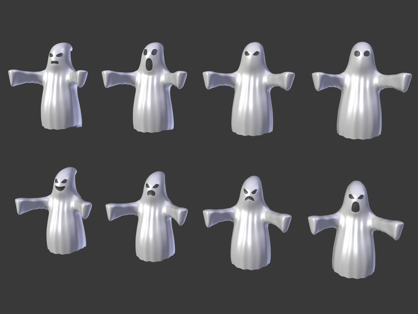 Ghost Cartoon 3D Model - TurboSquid 1650414