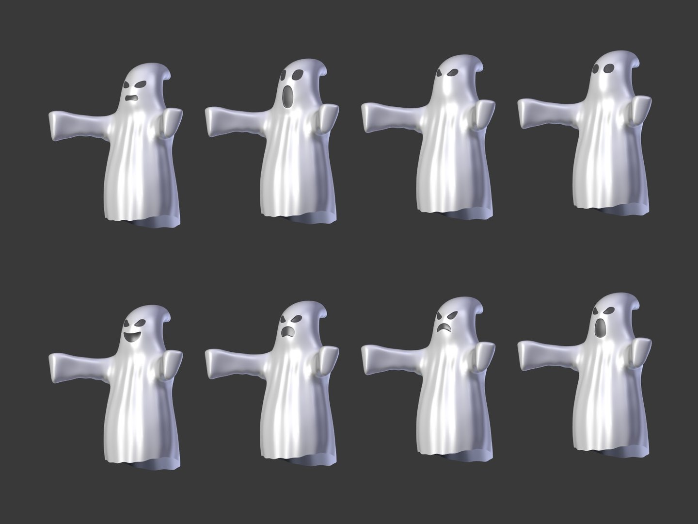 Ghost Cartoon 3D Model - TurboSquid 1650414