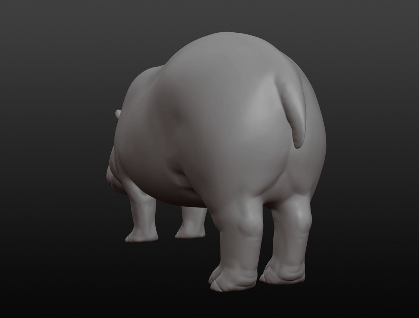 Hippopotamus base mesh 3D - TurboSquid 1726461