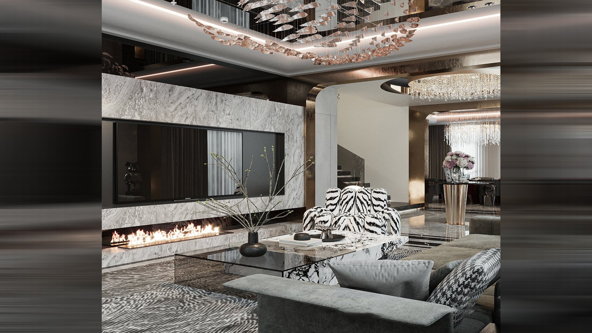 3D Living Kitchen Foyer - Open-Plan Living Area 05 - Sneechvn - MAX FBX ...