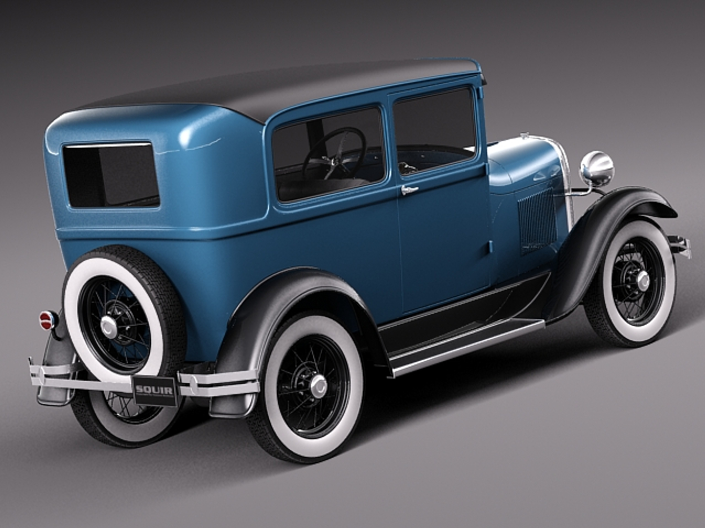 3dsmax classic antique sedan 1931