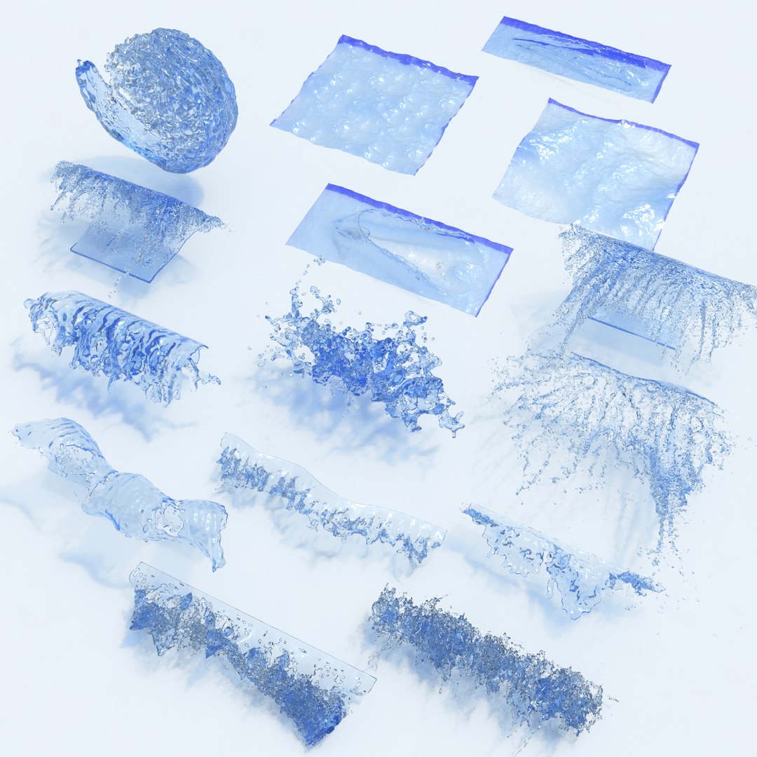 3D 15 Waves Collection Model - TurboSquid 2240408