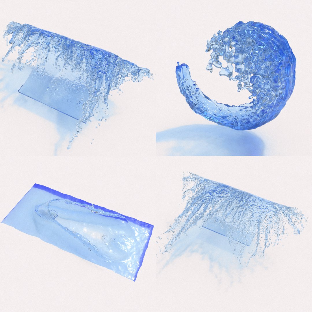 3D 15 Waves Collection Model - TurboSquid 2240408
