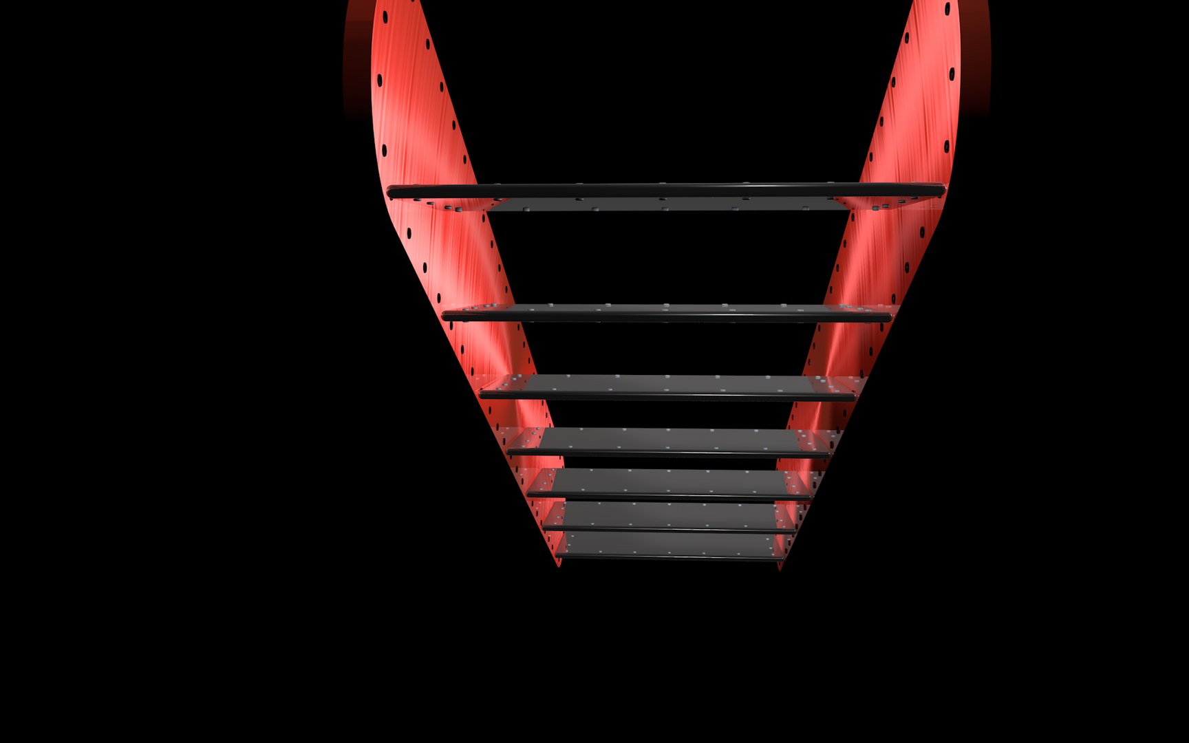 3D Metal Stairs Model - TurboSquid 1382731