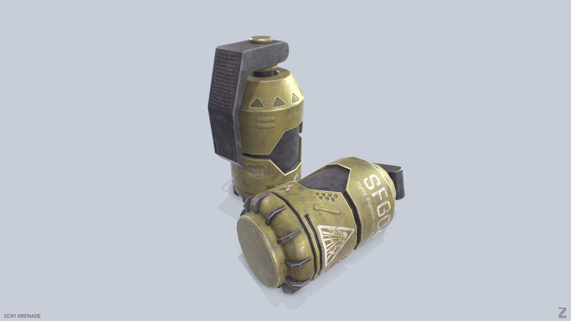 Scifi Grenade 3D Model - TurboSquid 2218787