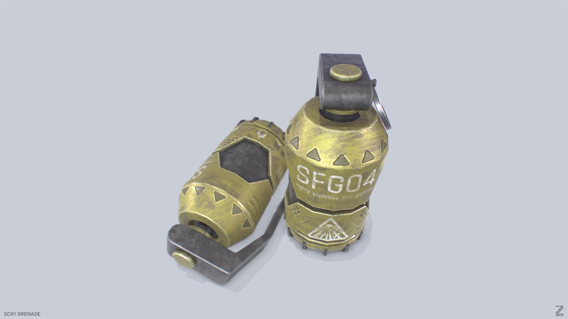 Scifi Grenade 3D Model - TurboSquid 2218787