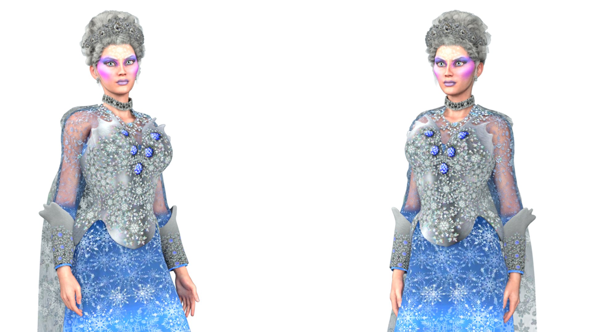 Realistic Rigged Medieval Queen Woman Character 3D Model Model ...