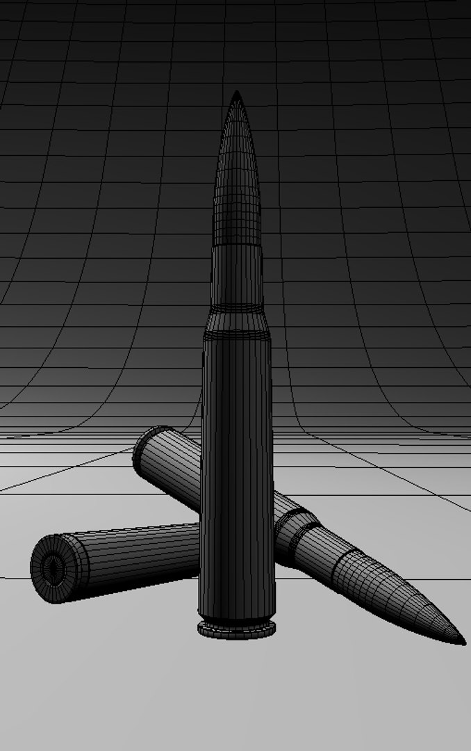 3d Model 50 Caliber Cartridge