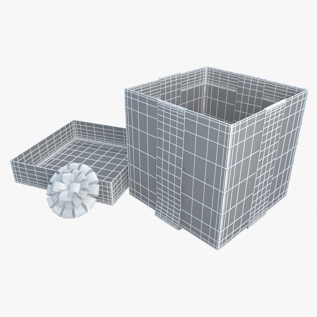 3d Model Christmas Gift Present Box