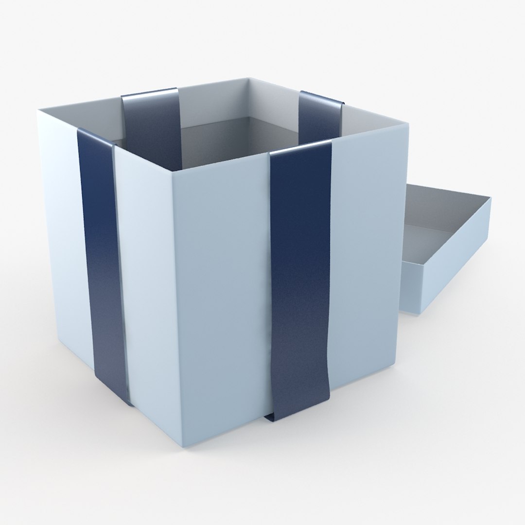 3d Model Christmas Gift Present Box
