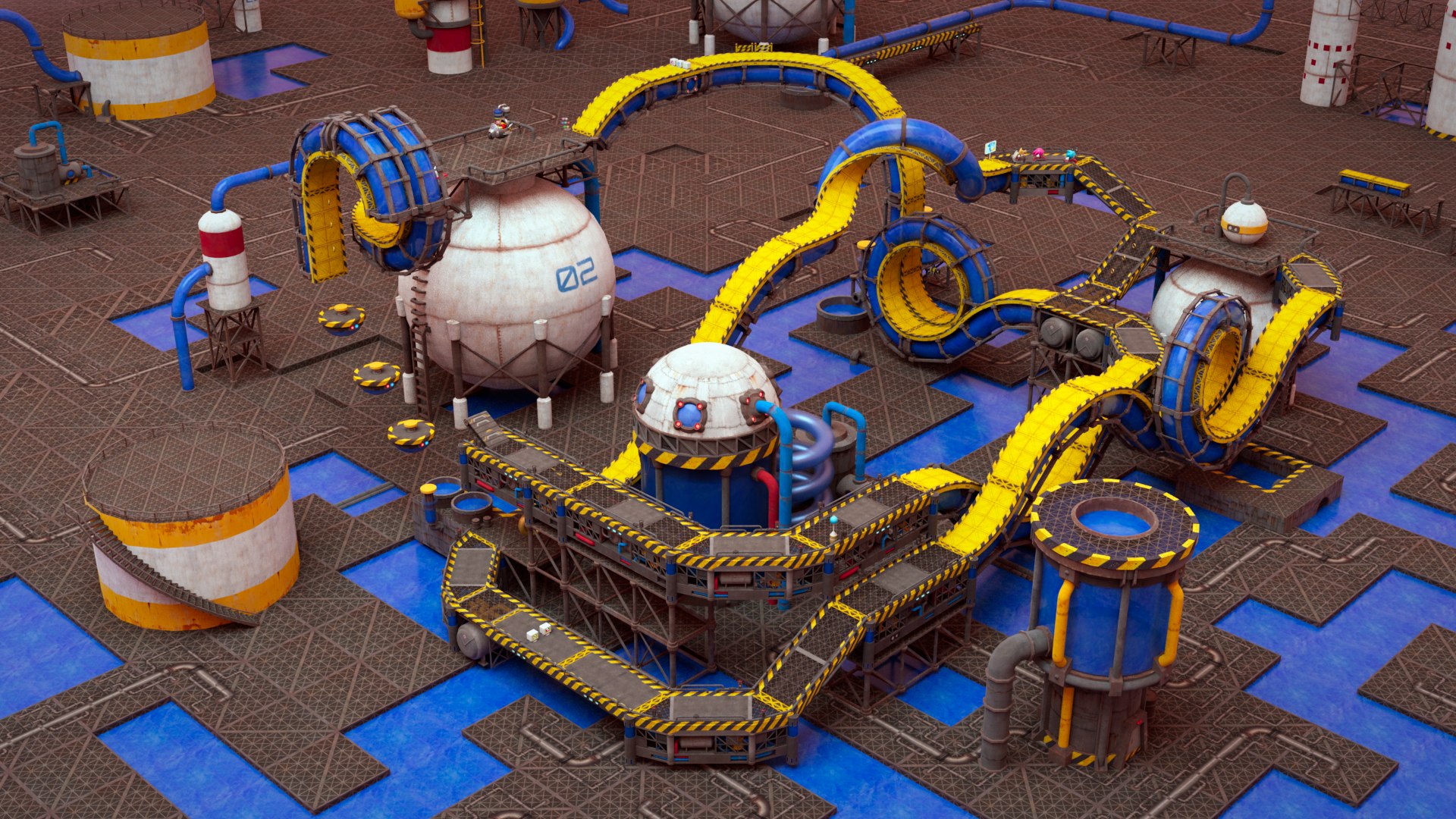 3D Sonic Chemical Plant BUILDER - TurboSquid 2200703