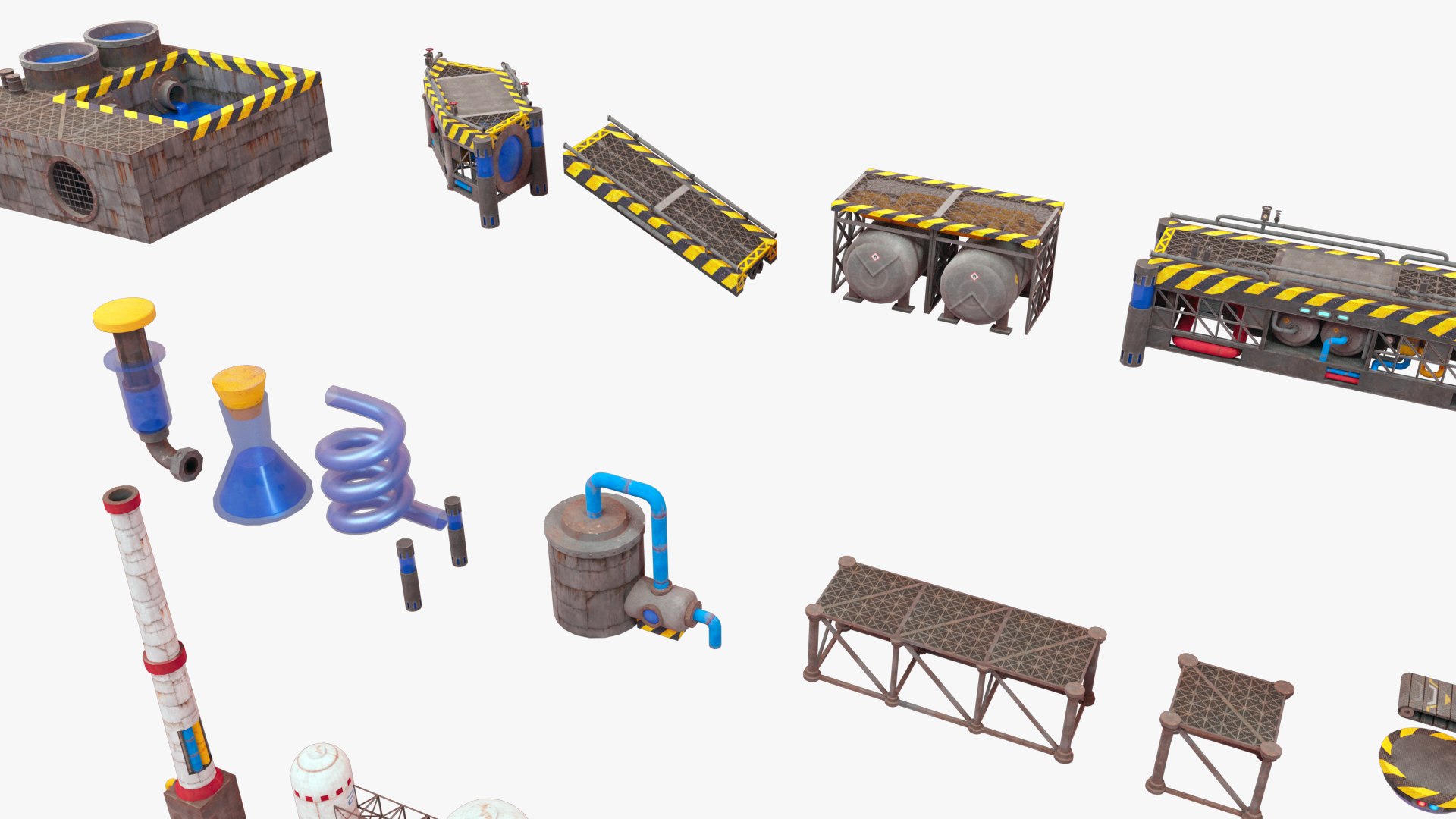 3D Sonic Chemical Plant BUILDER - TurboSquid 2200703