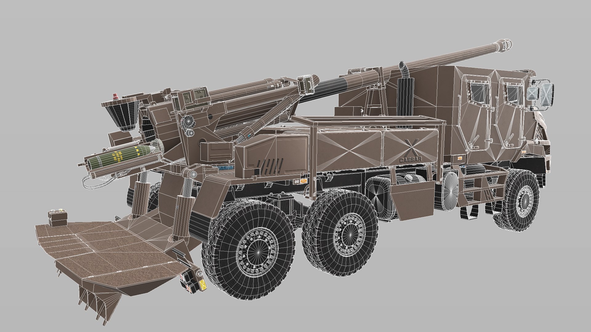 3D Caesar MK1 Caesar MK2 Self Propelled Howitzer 155mm - TurboSquid 2546955