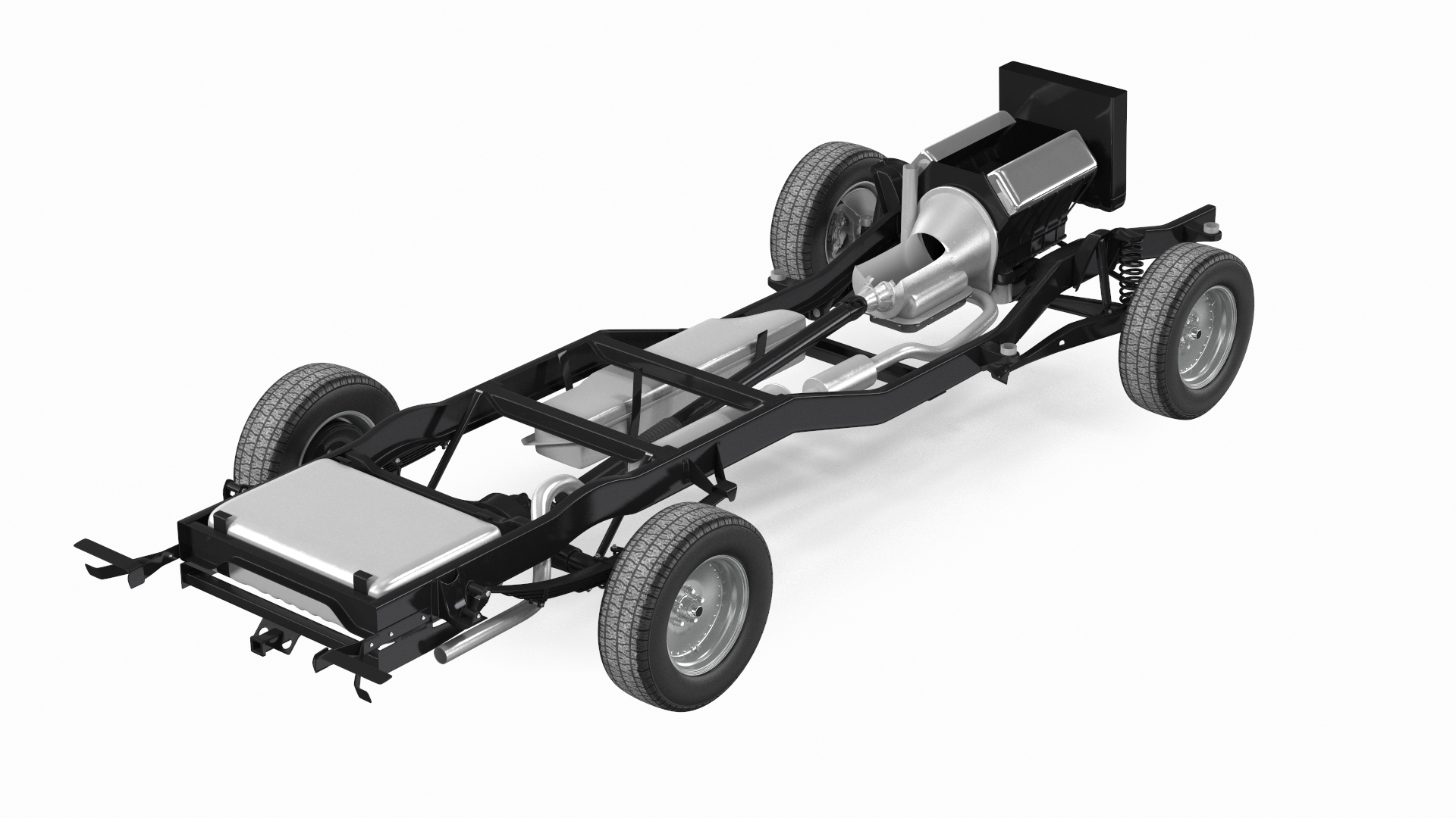 3D Model Vintage Pickup Truck 2WD Chassis - TurboSquid 1853433