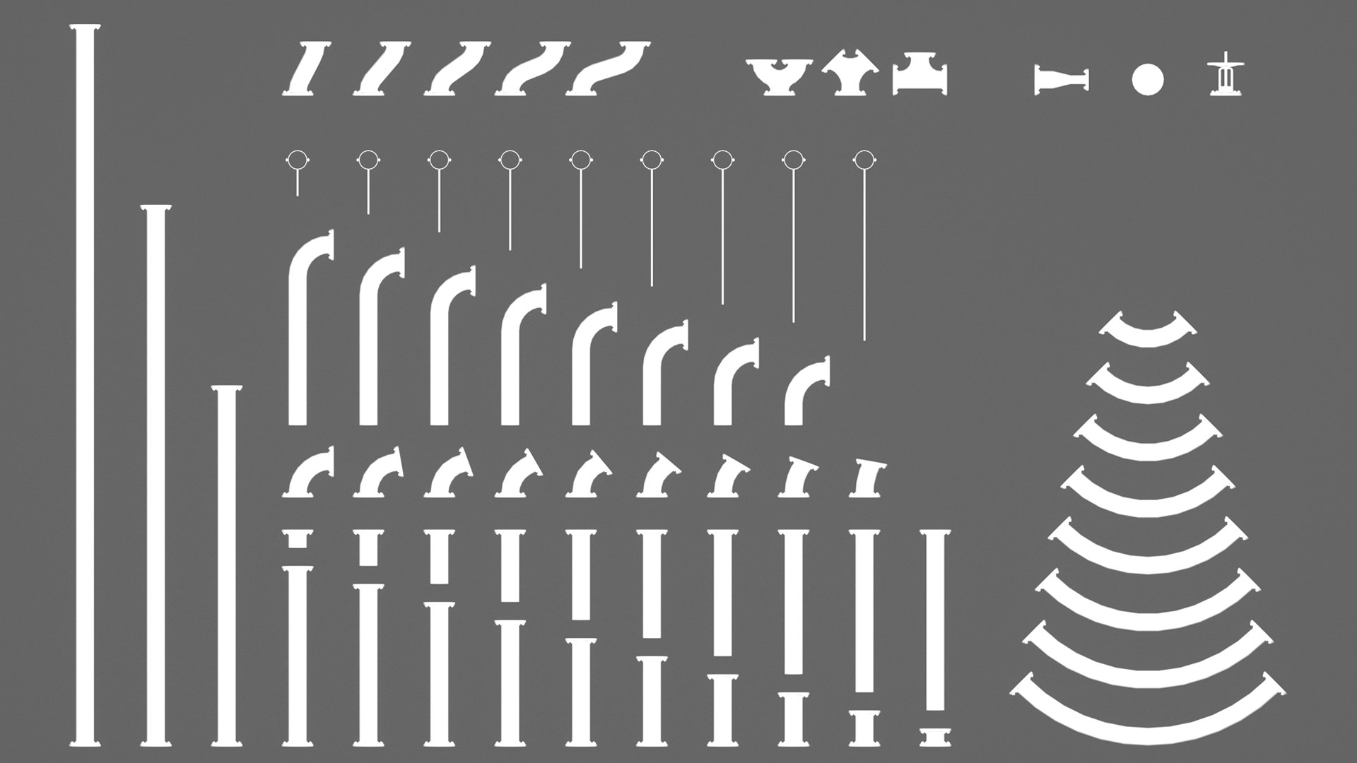 3D set industrial pipes model - TurboSquid 1334714