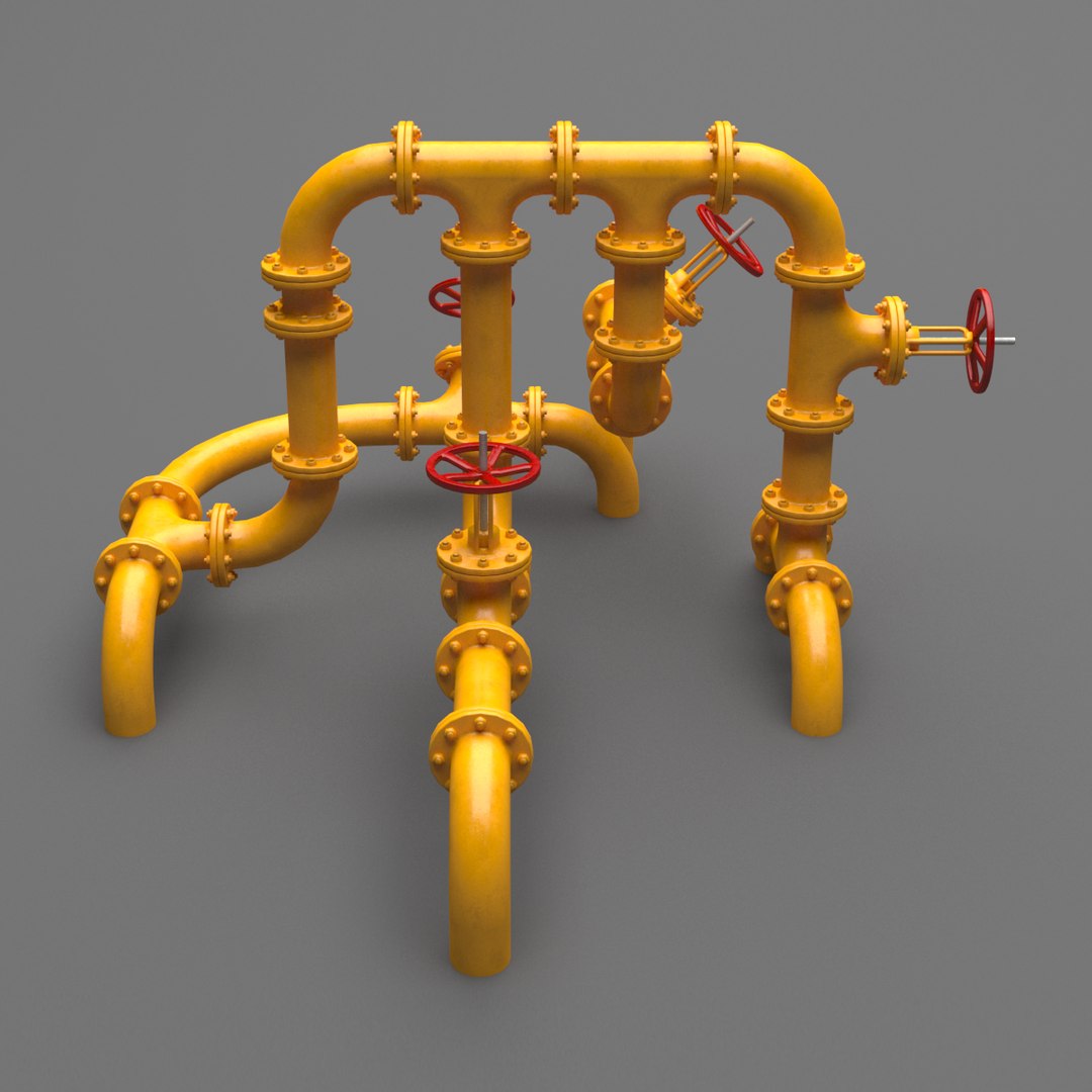 3D set industrial pipes model - TurboSquid 1334714