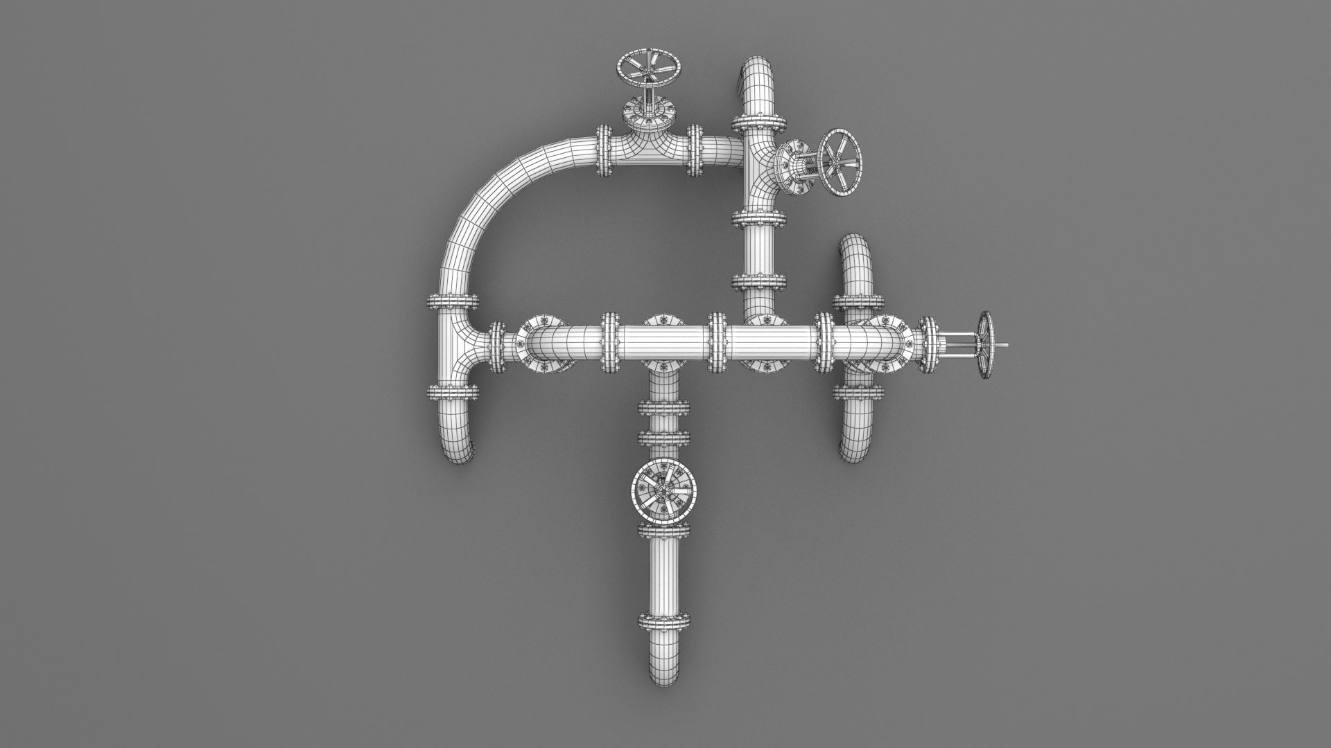 3D set industrial pipes model - TurboSquid 1334714