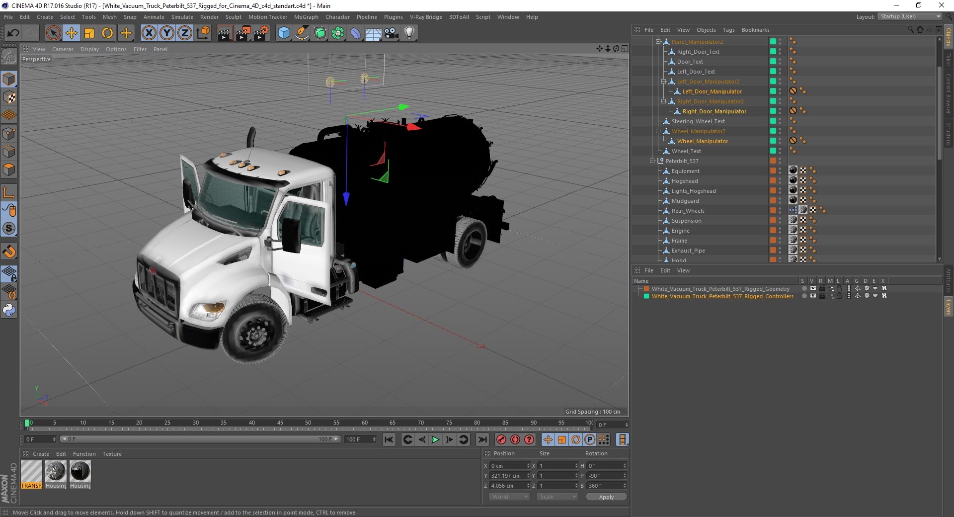 3D White Vacuum Truck Peterbilt 537 Rigged for Cinema 4D - TurboSquid ...