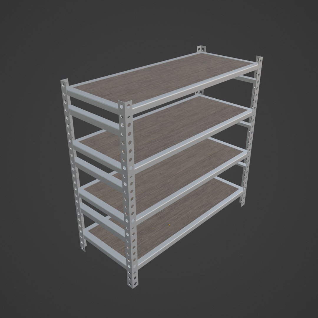 Metal Shelf 02 3D Model - TurboSquid 2307572