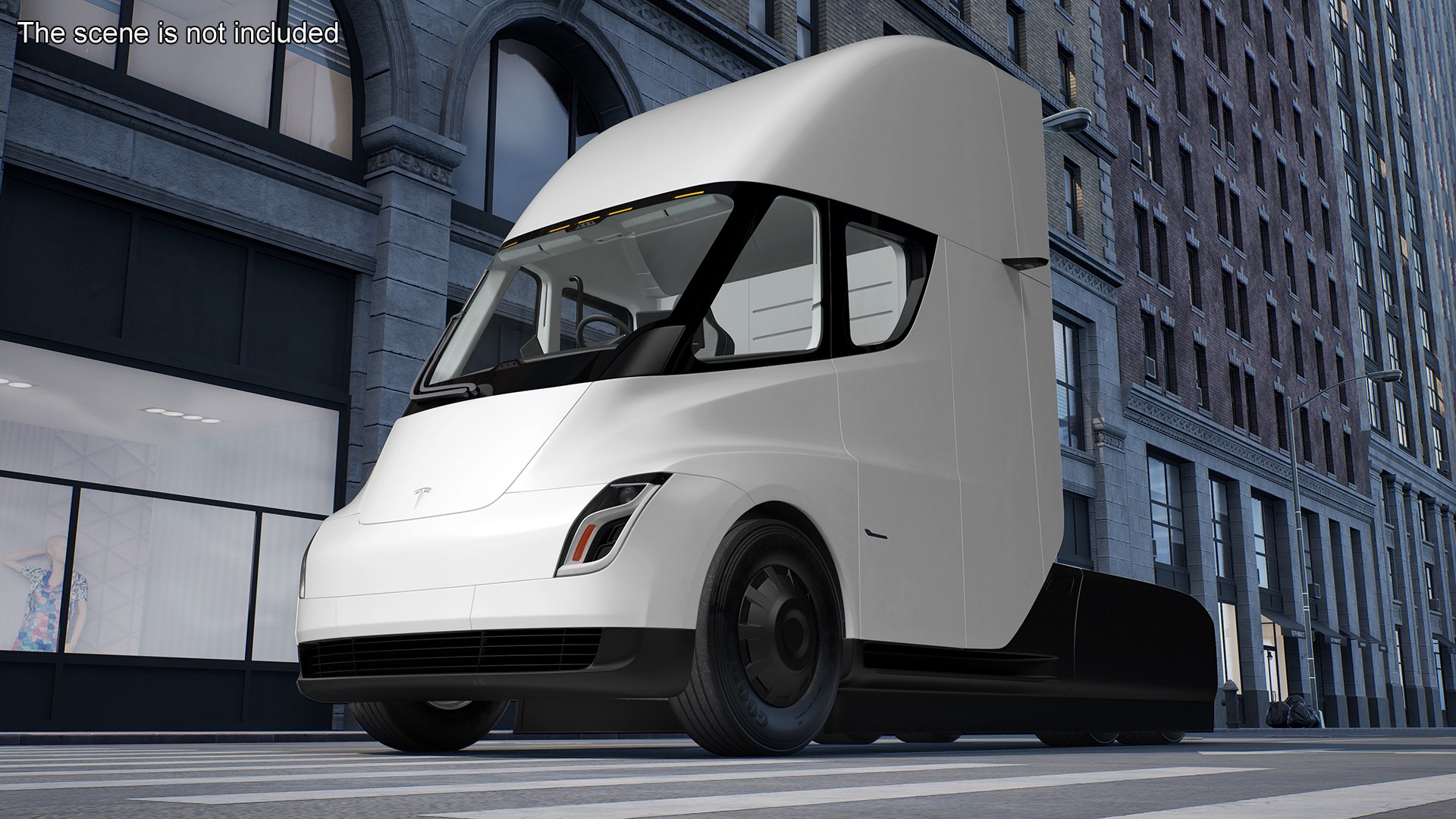 3D Tesla Semi Truck Painted Mockup - TurboSquid 2054454